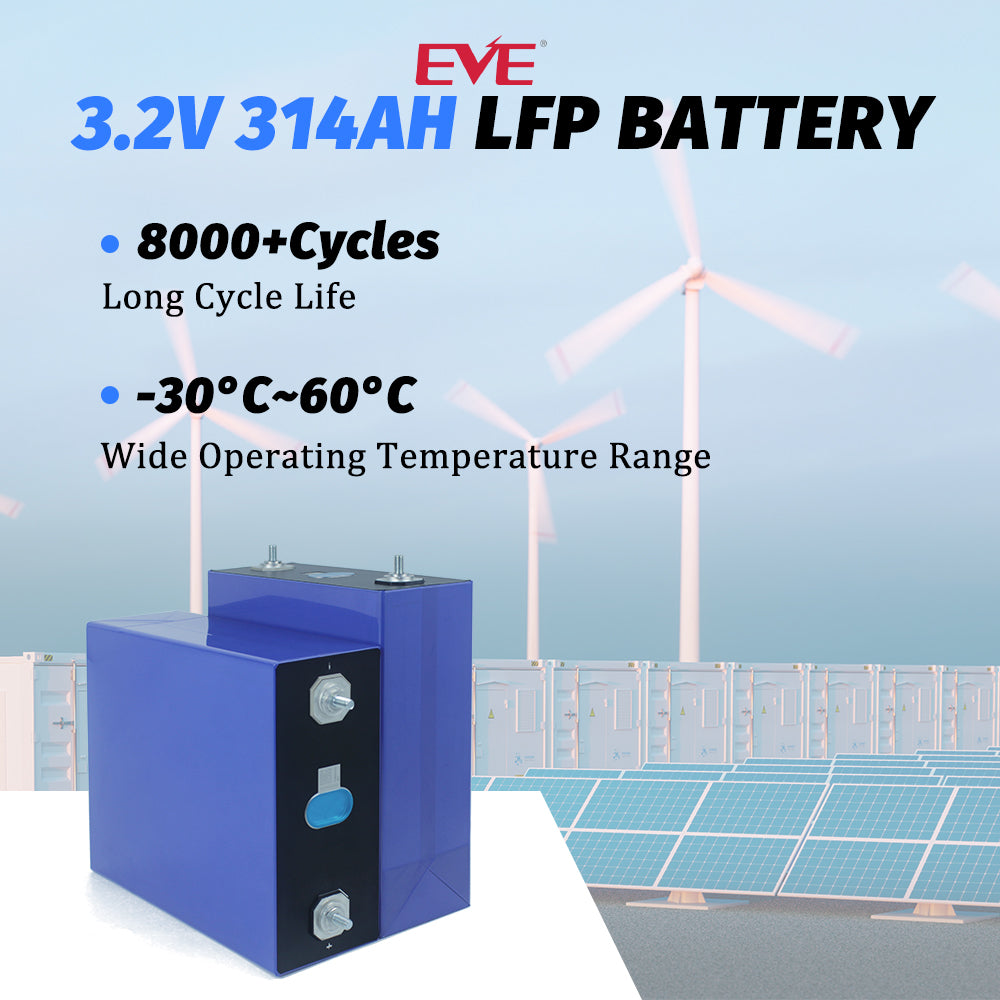 EVE MB31 LiFePO4 314Ah 3.2V LF314 Grade A Cell Rechargeable Prismatic ...